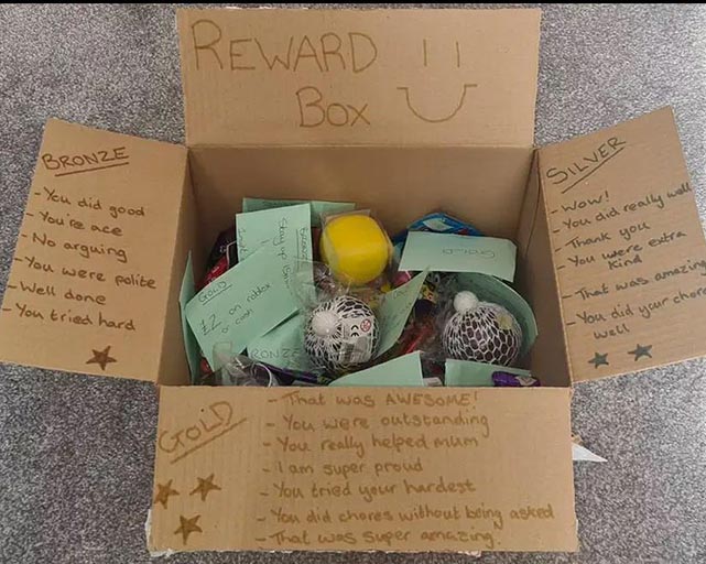 Mum creates genius “reward box” for kids to “motivate” them